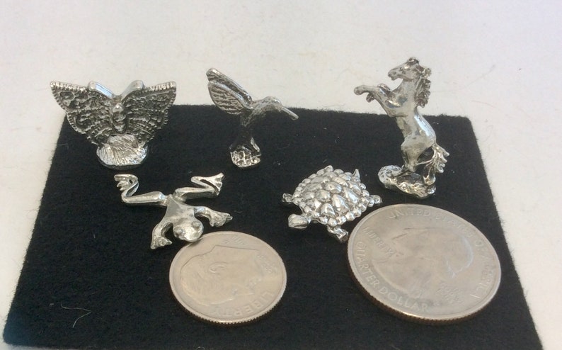Mini Pewter Animal Figurines Assorted Pack of 5 Lead Safe - Etsy