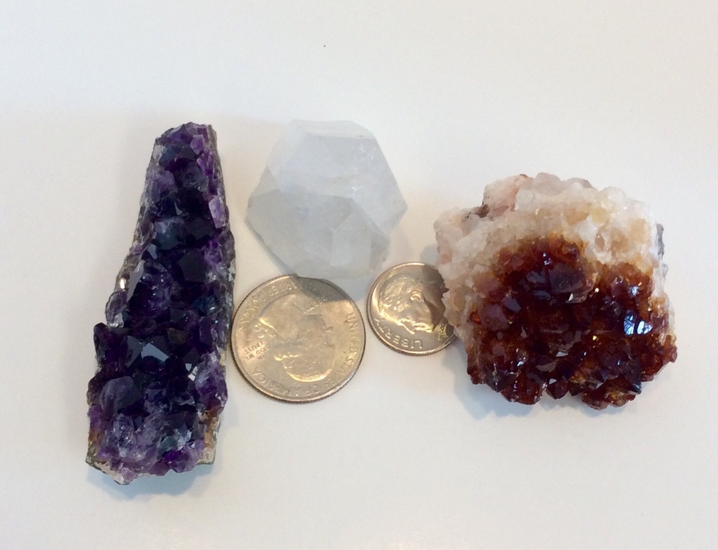 Amethyst Citrine Heat Treated Quartz Crystal Rock | Etsy