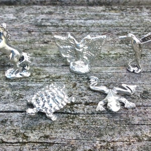 Mini Pewter Animal Figurines, Assorted Pack of 5, Lead Safe USA - Etsy
