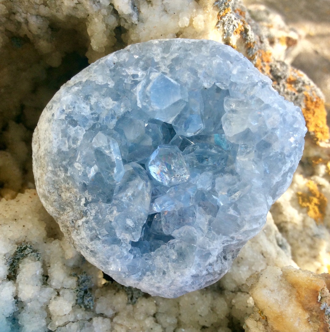 Celestite Crystals, Steel Blue, Natural Madagascar, 142 Grams - Etsy