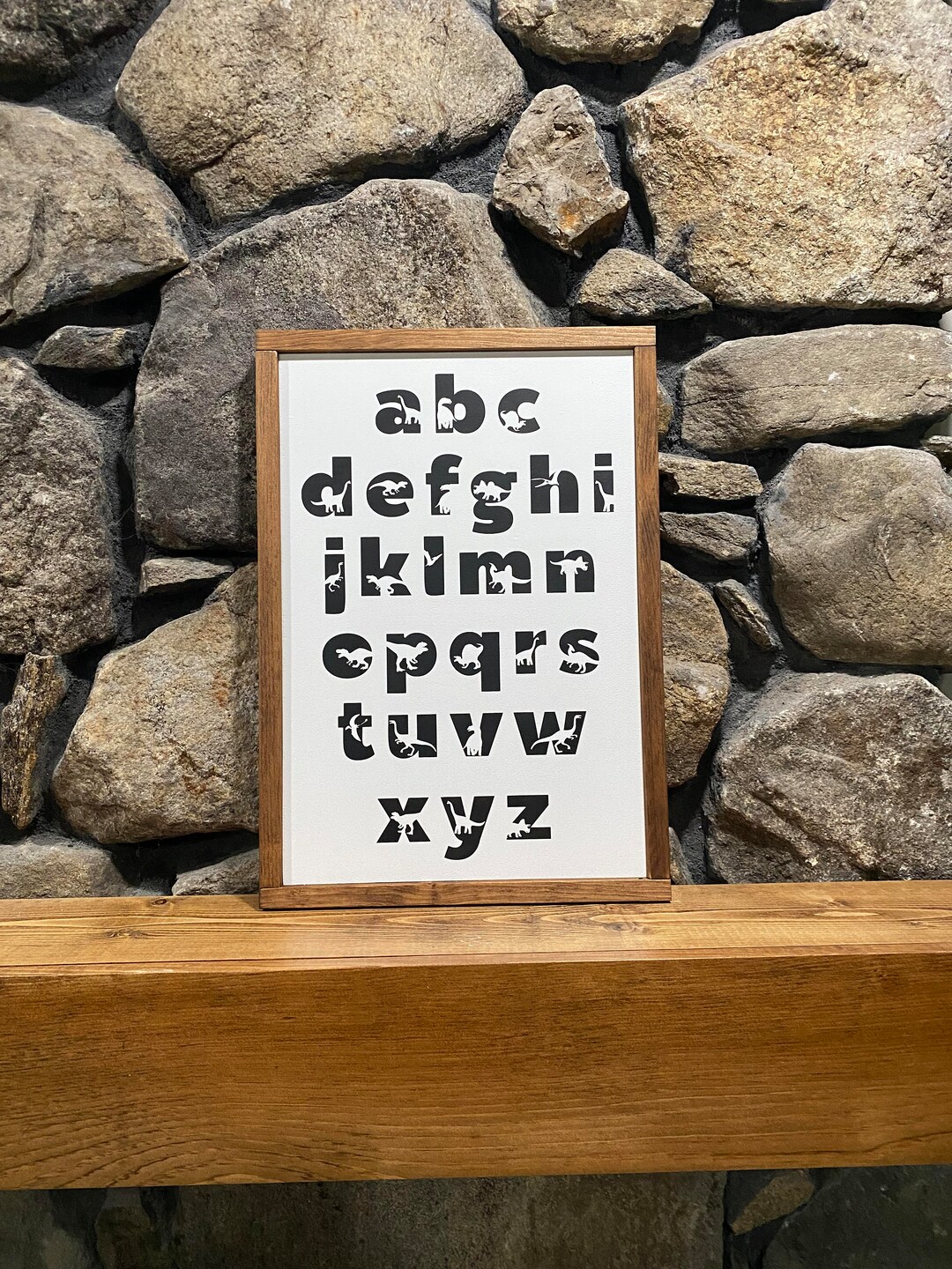 Dinosaur ABC Sign / Childrens Room Decor / Toddler Room / T-rex - Etsy