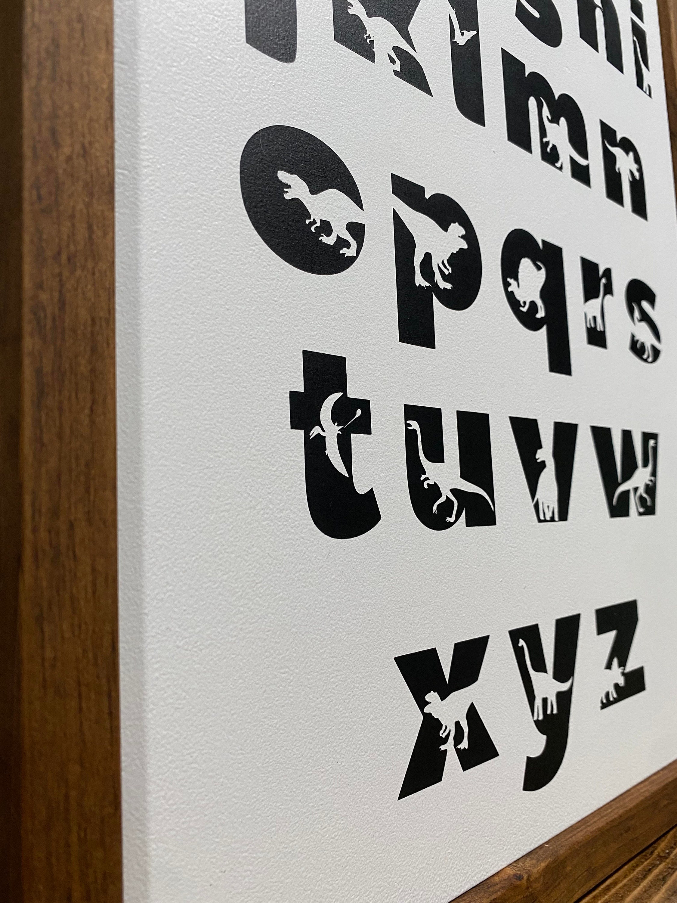 Dinosaur ABC Sign / Childrens Room Decor / Toddler Room / T-rex - Etsy