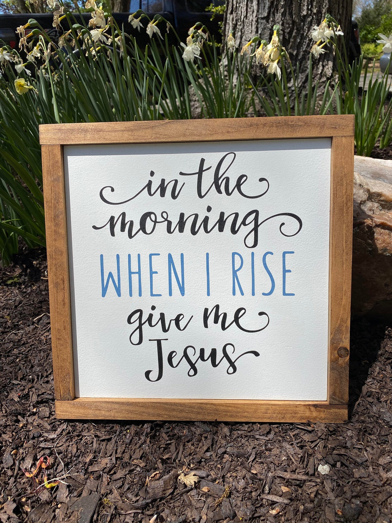In the Morning When I Rise Give Me Jesus / Christian Decor / - Etsy