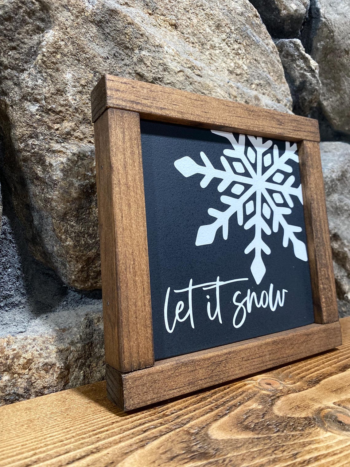 Let It Snow / Snowflake / Winter Home Decor / Christmas Decor - Etsy