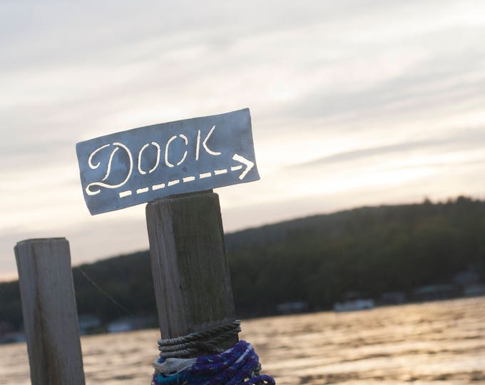 Dock Metal Sign Industrial Sign Farmhouse Sign Lake House Sign Beach ...