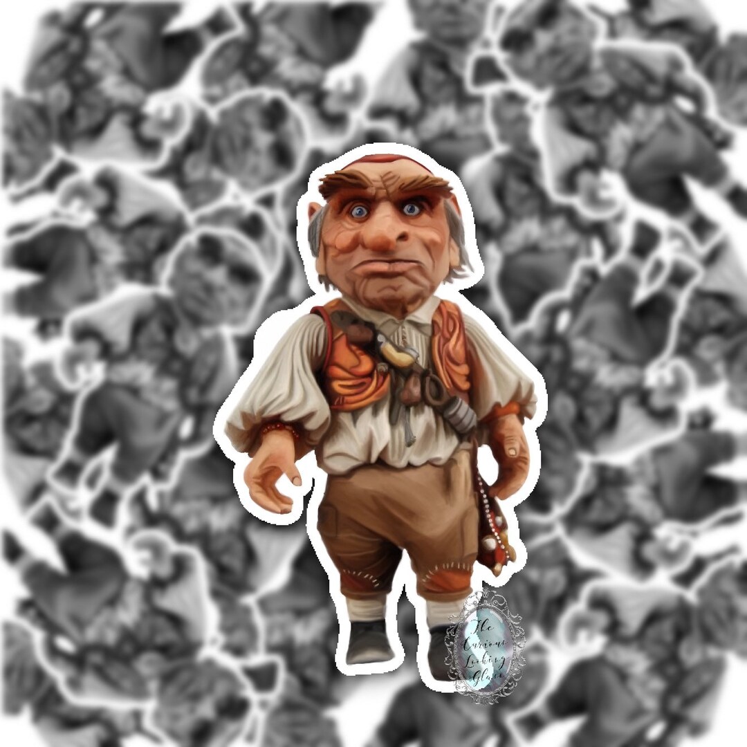 Jim Hensons Retro/ Vintage 80s Labyrinth Hoggle Sticker/ Decal 3.08 T X ...