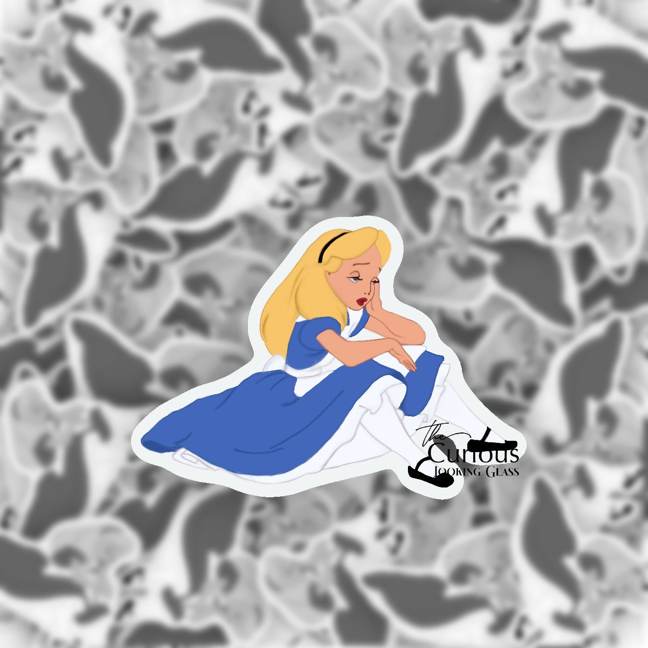 Alice in Wonderland Alice Upset Bored Miserable Sticker Decal - Etsy