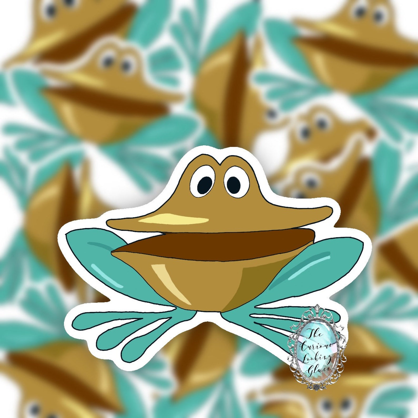 Alice in Wonderland Cymbal Frog From Tulgey Woods Sticker/ - Etsy