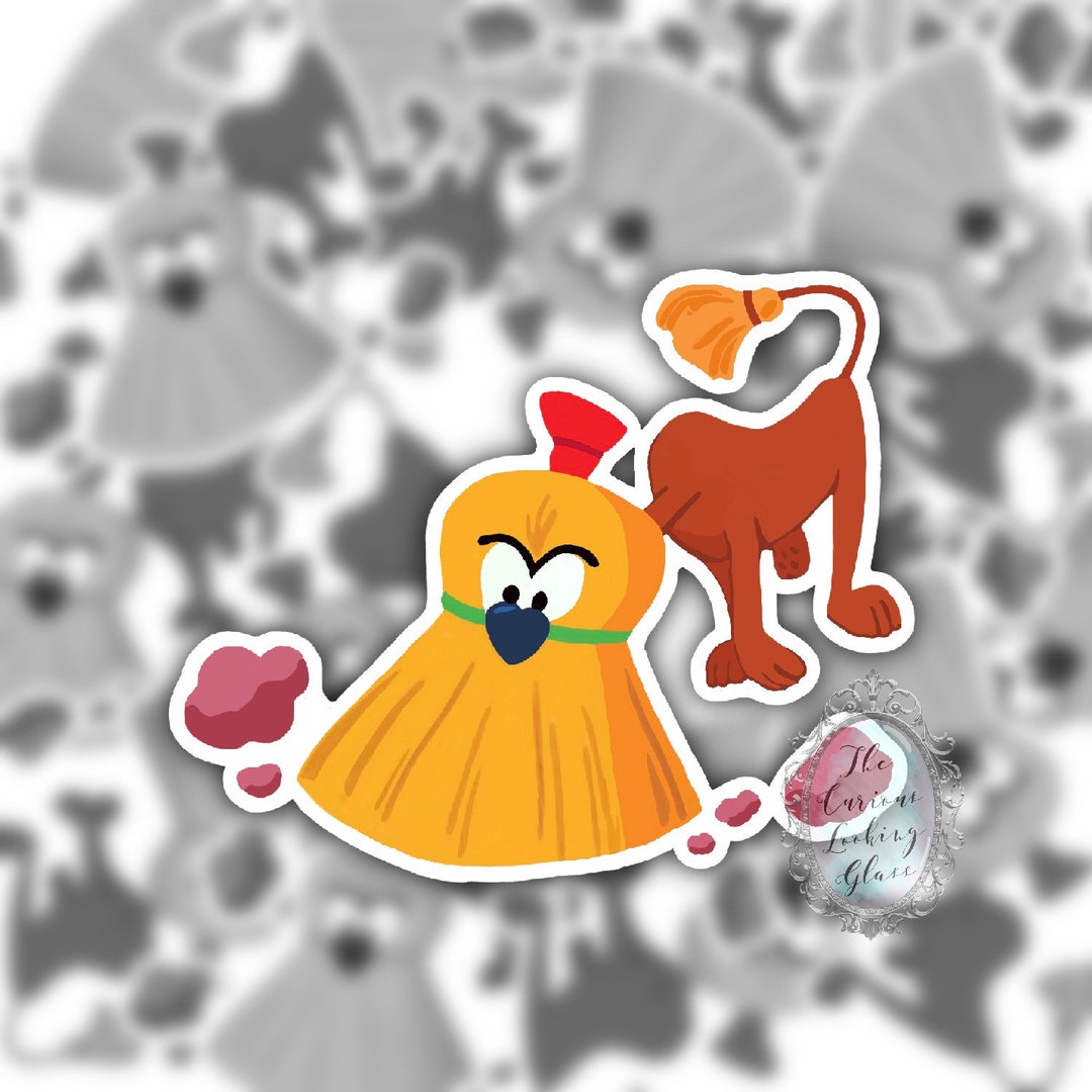Alice in Wonderland Tulgey Wood Broom Dog Character Sticker - Etsy