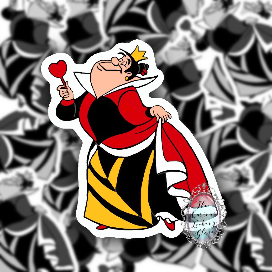 Alice in Wonderland Red Queen Sticker / Decal 3 T X 2.79 W - Etsy