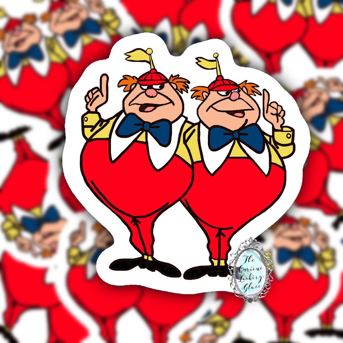 Alice in Wonderland Tweedle Dee and Tweedle Dum Sticker Decal. - Etsy