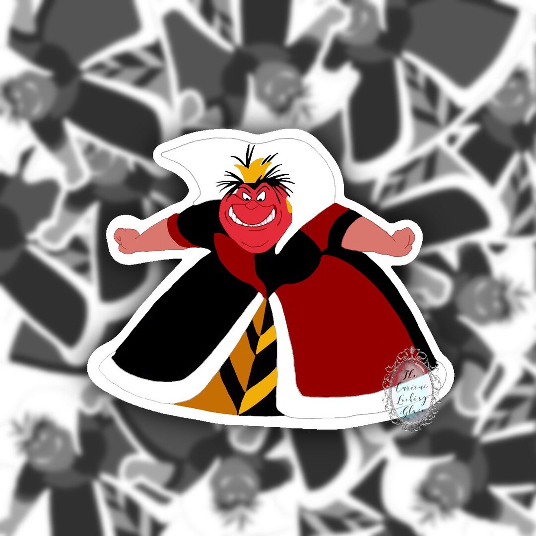 Alice in Wonderlands Angry Red Queen , Queen of Hearts Sticker/ Decal 2 ...