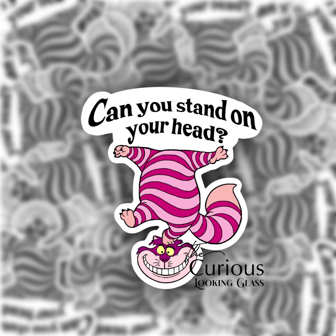 Cheshire Like Cat Silly Alice Wonderland Sticker 3.1T X 2.50W - Etsy