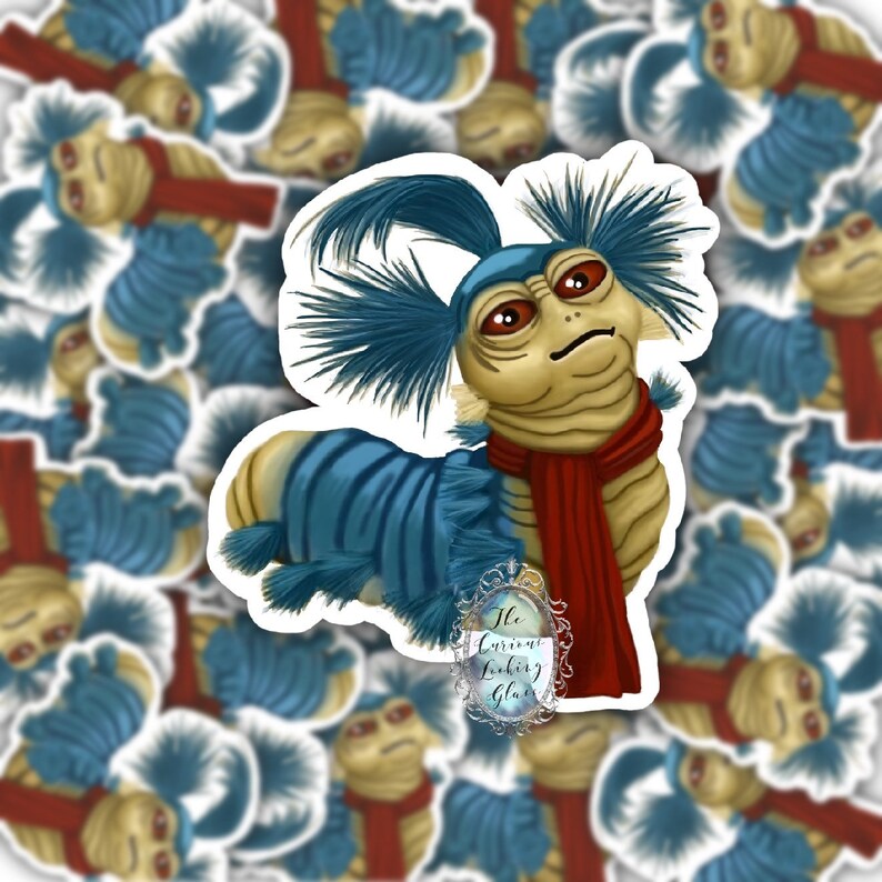 80s Labyrinth Worm Character Sticker/ Decal - Etsy