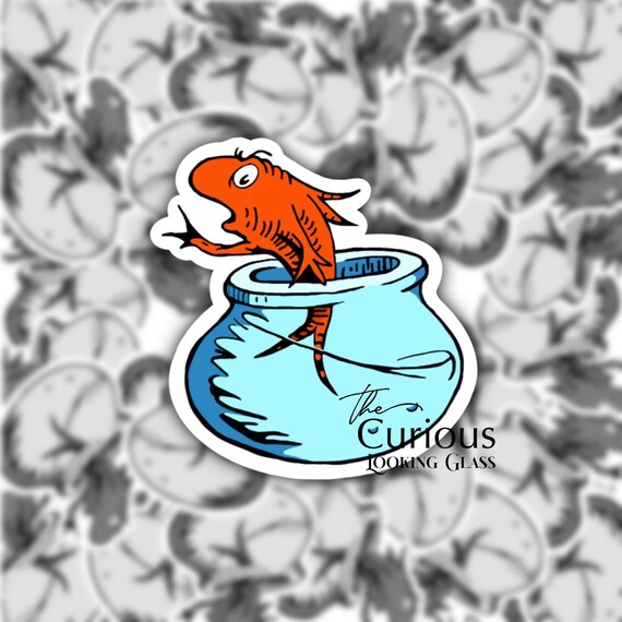 Dr. Seuss Cat in the Hat Goldfish in Fish Bowl Glossy Paper | Etsy