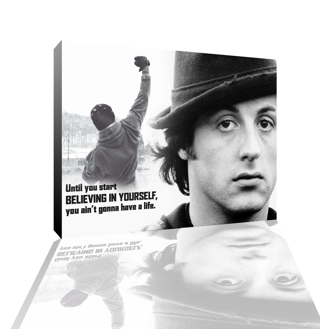 Rocky Balboa Motiv Word /workout/ Motivation/ Fitness/ Gym/ Canvas Art ...
