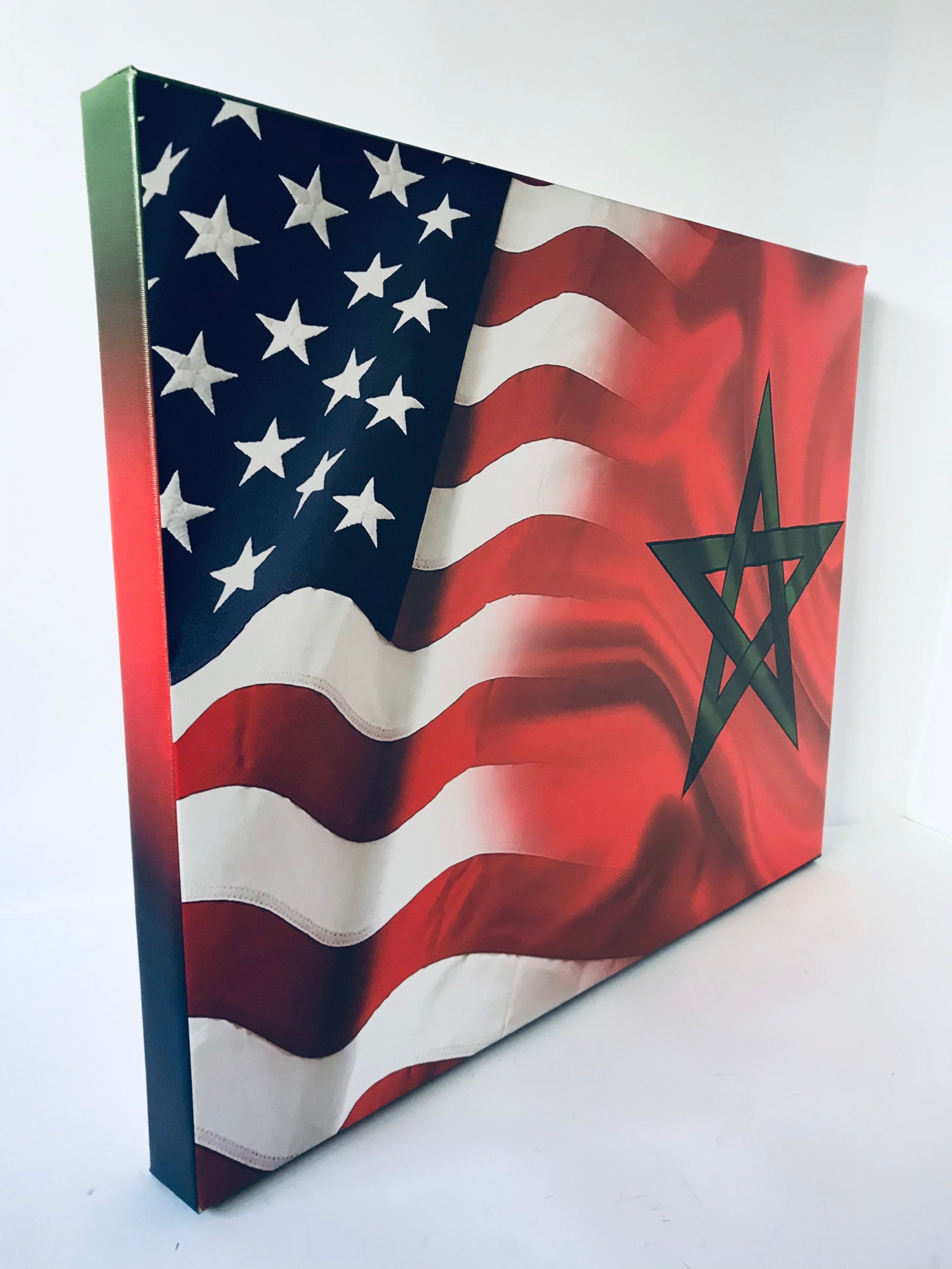 Moroccan Flag/ Moorish Descendant Flag / Morocco/ Canvas Art/ Poster ...