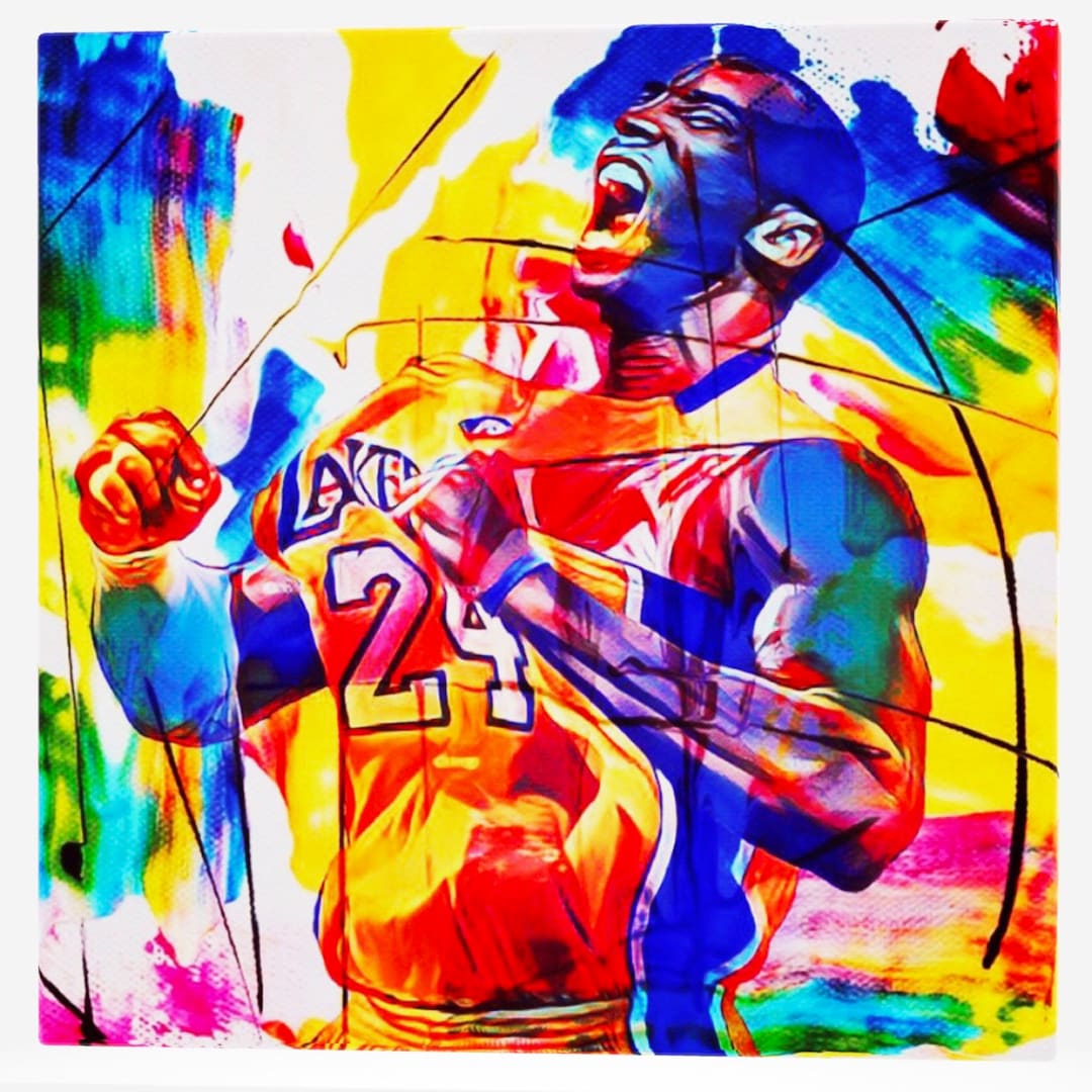 Kobe Bryant #24 Lakers/ Colorful Canvas Art/ Poster/ Canvas Print/ Wall ...