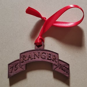 75th Ranger Regiment, Battalion, MIB Shoulder Patch Christmas Ornament ...