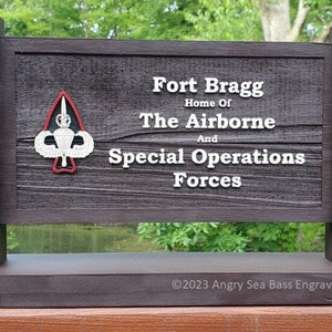 Fort Bragg Special Operations Desktop Sign With Coin Slot - Etsy