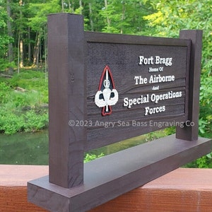 Fort Bragg Special Operations Desktop Sign With Coin Slot - Etsy