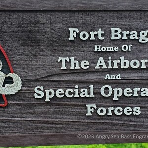 Fort Bragg Special Operations Desktop Sign With Coin Slot - Etsy