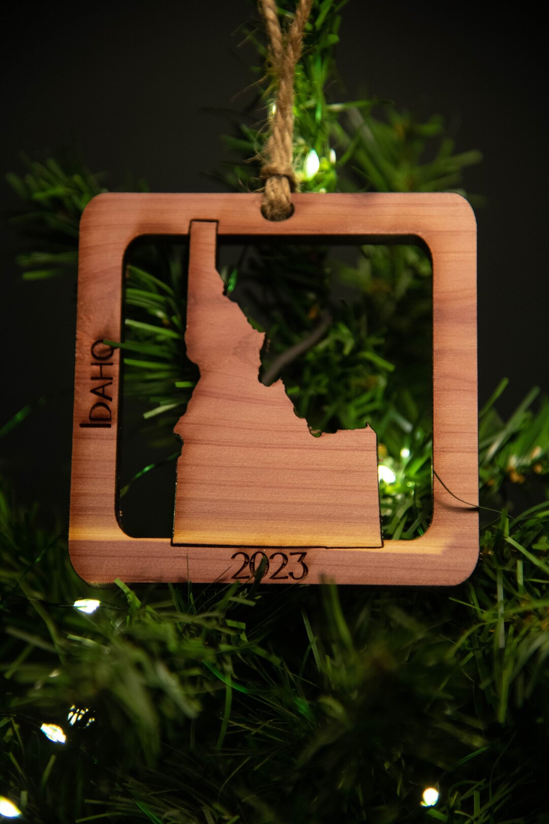 Idaho State Outline Christmas Ornament square - Etsy