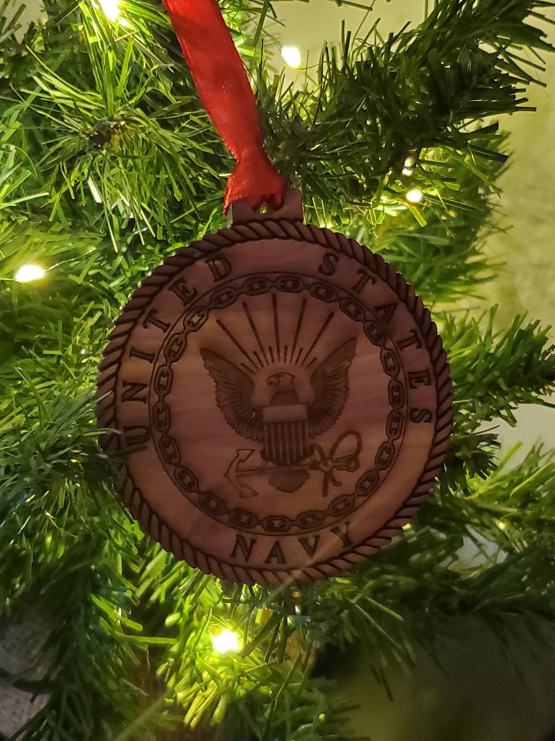 US Navy Christmas Ornament - Etsy