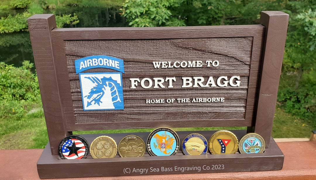 Fort Bragg 18th Airborne Corps Desktop Sign With Coin Slot - Etsy
