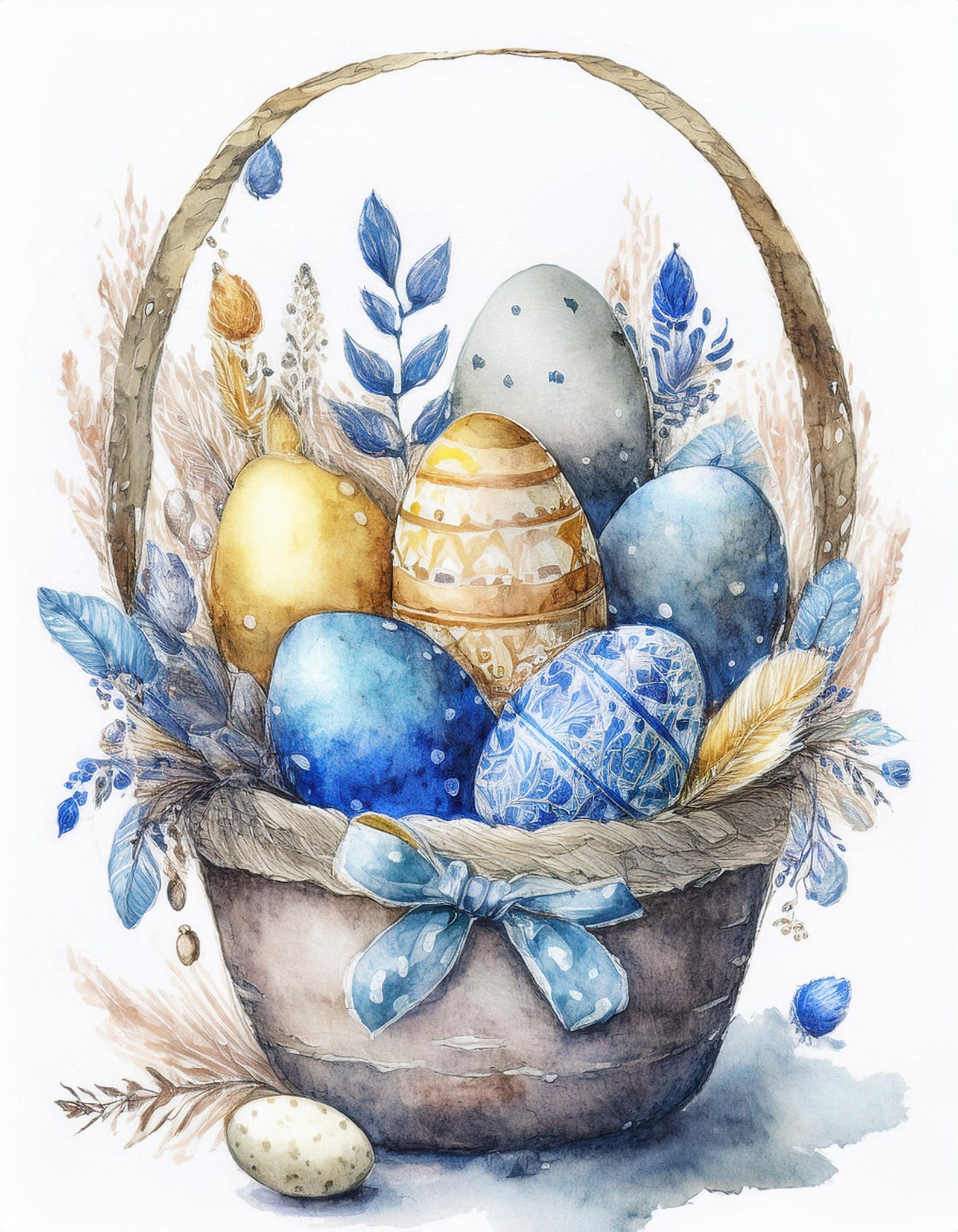 13 Blue Easter High Quality Printable Images - Clipart -junk Journaling ...