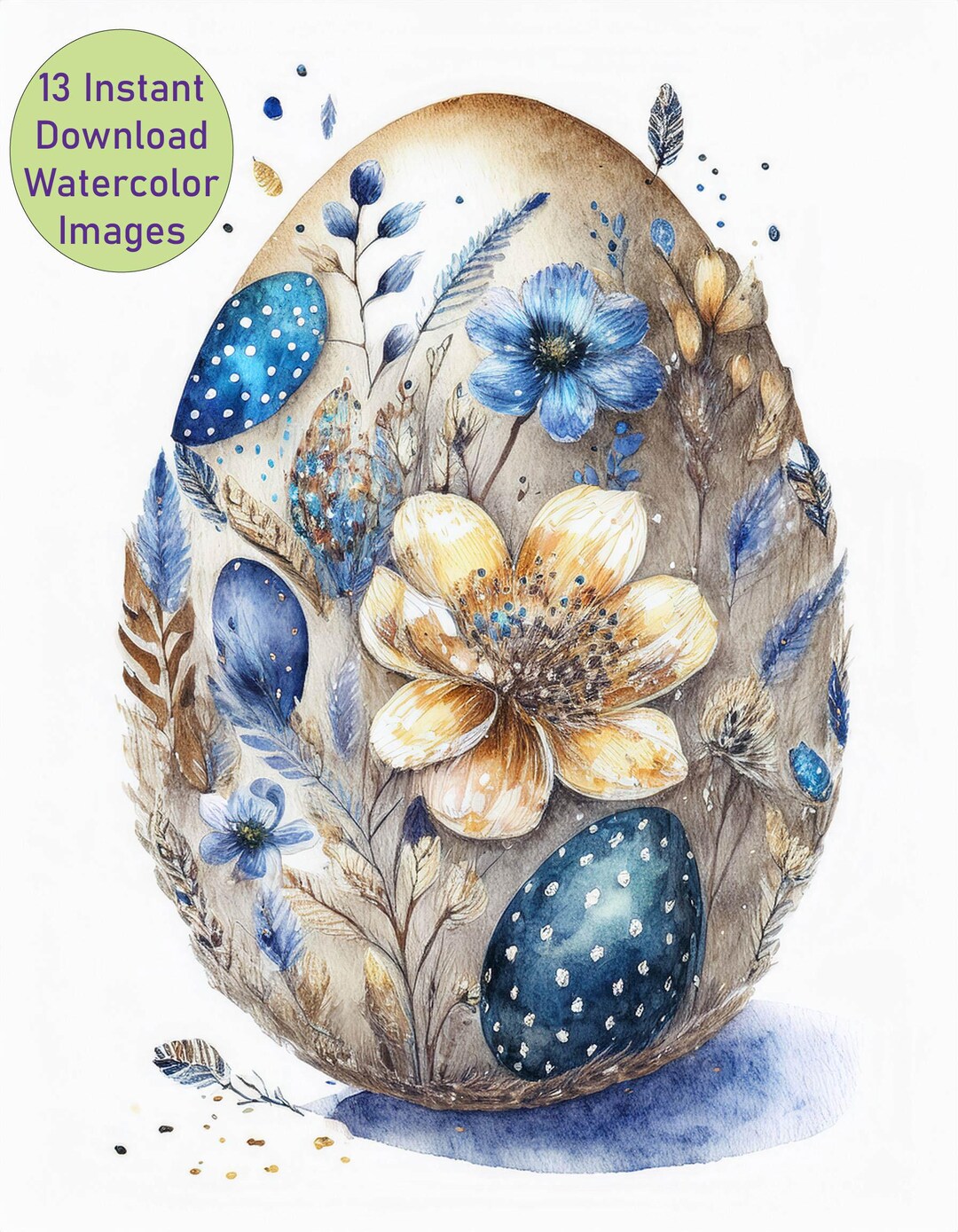 13 Blue Easter High Quality Printable Images - Clipart -junk Journaling ...