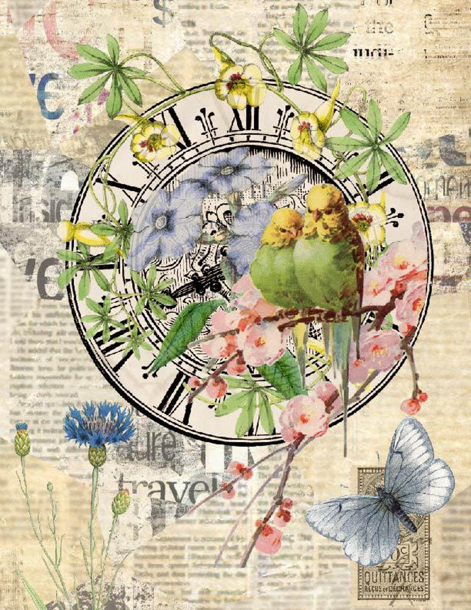 Birds of Time Printable Instant Download - Etsy
