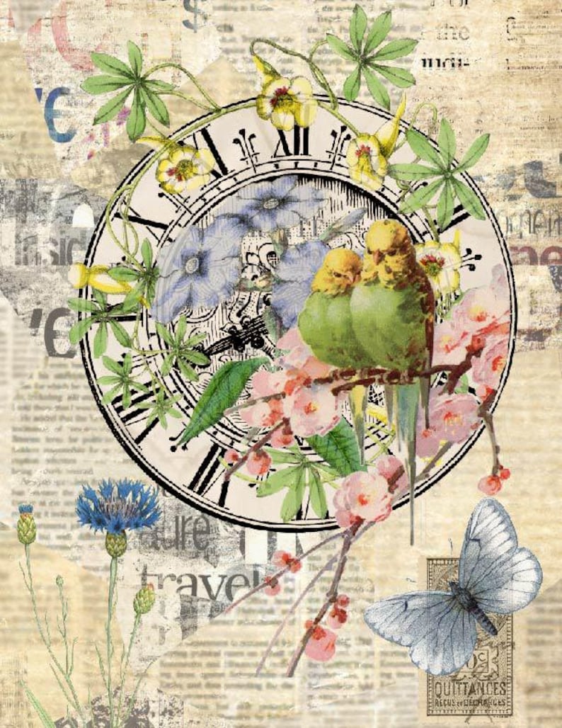 Birds of Time Printable Instant Download - Etsy