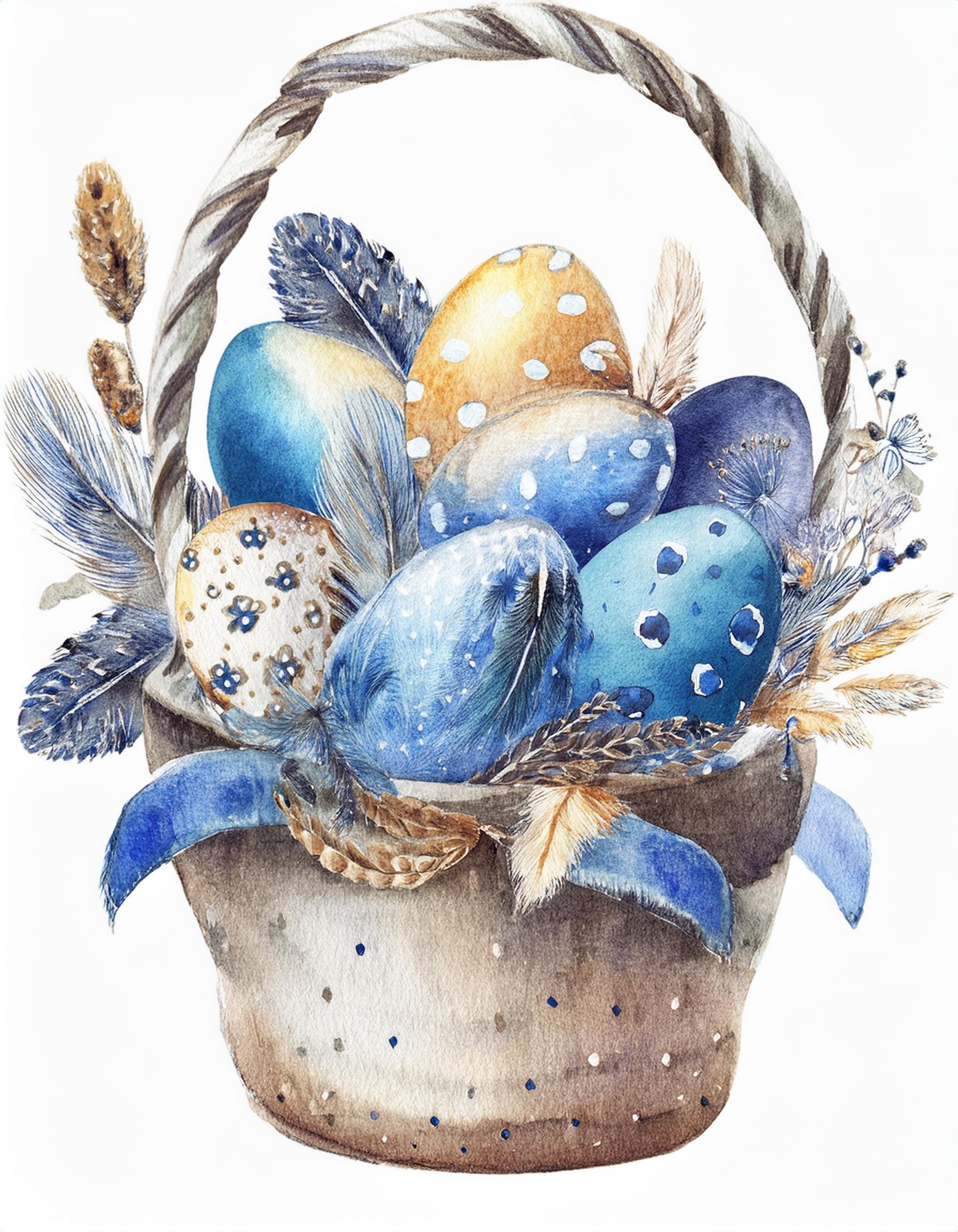13 Blue Easter High Quality Printable Images - Clipart -junk Journaling ...