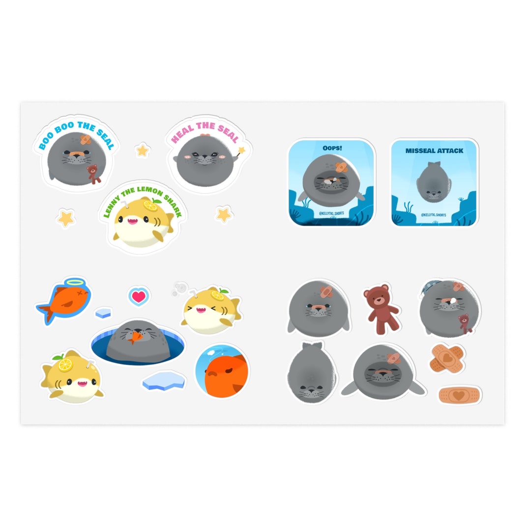 Booboo + Heal + Lenny - Sticker Sheets - Etsy