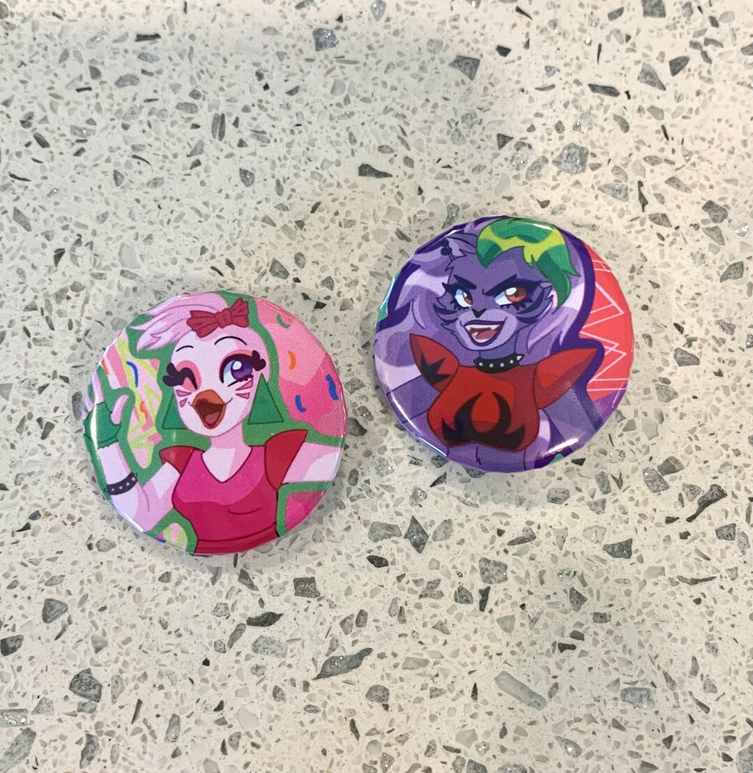 Roxanne Wolf and Glamrock Chica Pins - Etsy