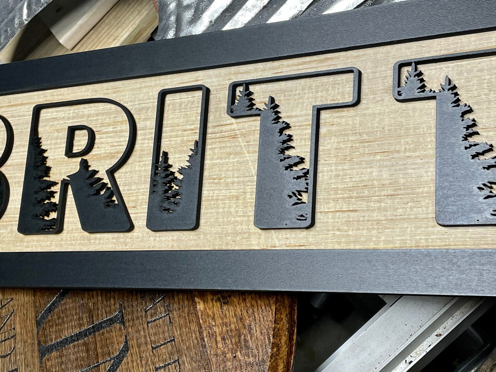 Custom Personalized Forest Name Sign Single Letters or Full | Etsy