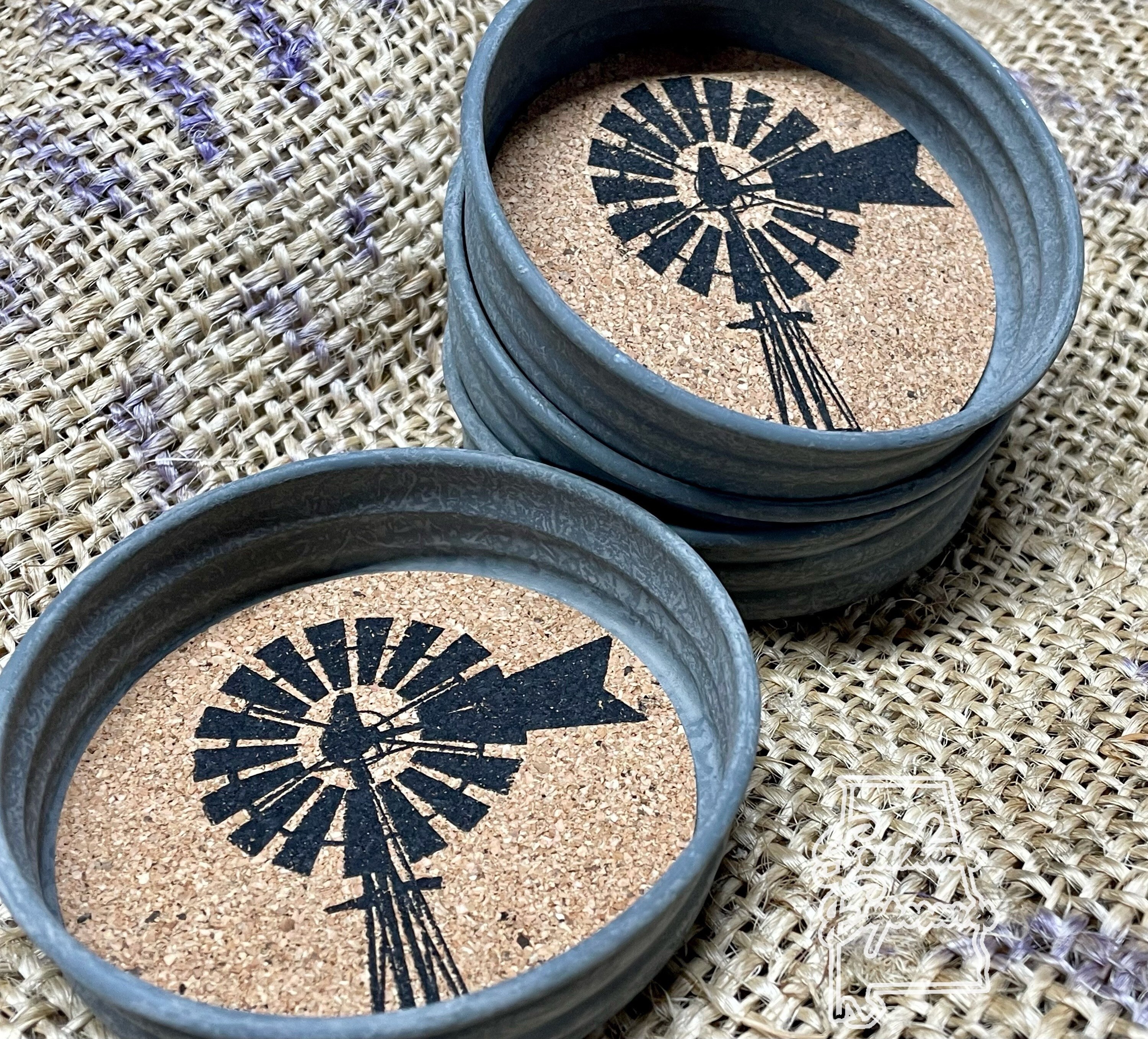 Mason Jar Coasters-windmill Coaster-fun Coasters-mason Jar Coasters ...