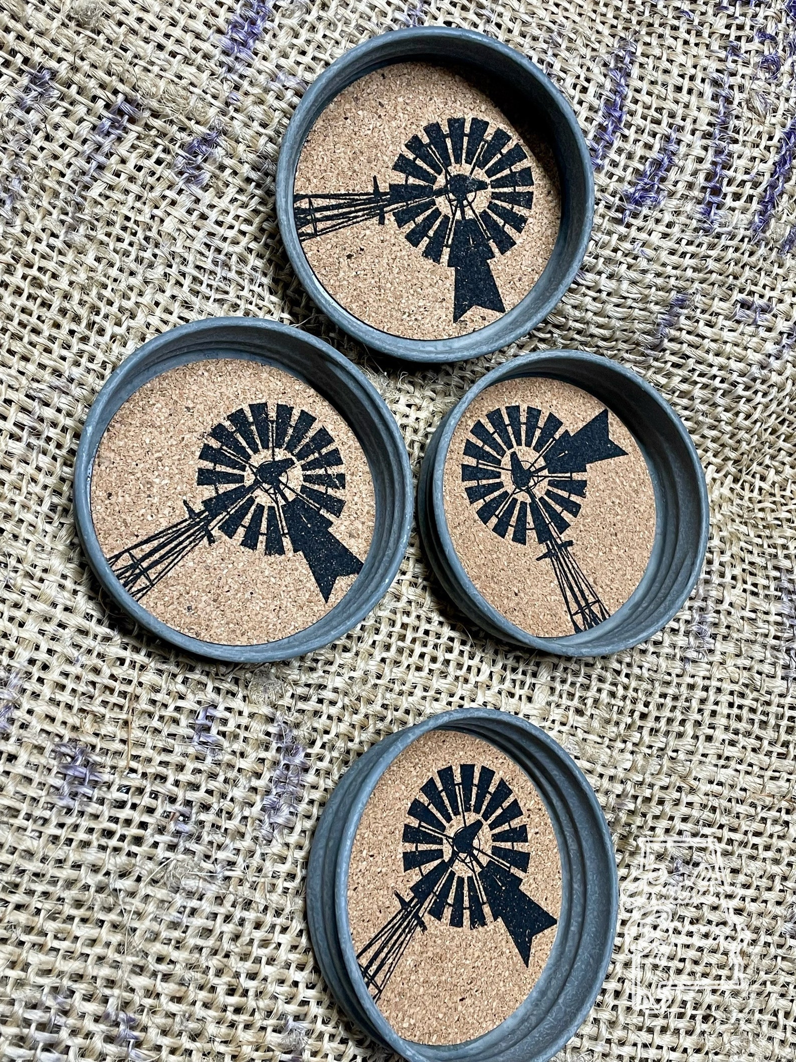 Mason Jar Coasters-windmill Coaster-fun Coasters-mason Jar Coasters ...