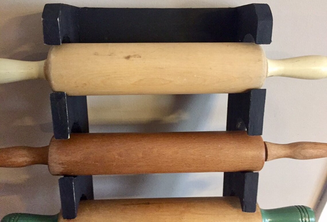 Multiple Rolling Pin Rack Wooden Rolling Pin Shelf Rolling | Etsy