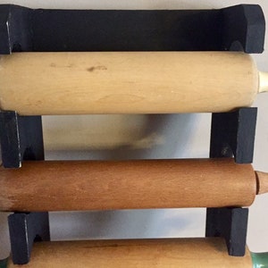 Multiple Rolling Pin Rack, Wooden Rolling Pin Shelf, Rolling Pin ...