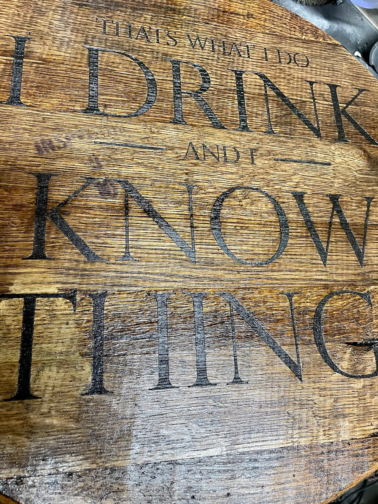 Whiskey Barrel Top Custom Sign Personalized Man Cave Wall - Etsy
