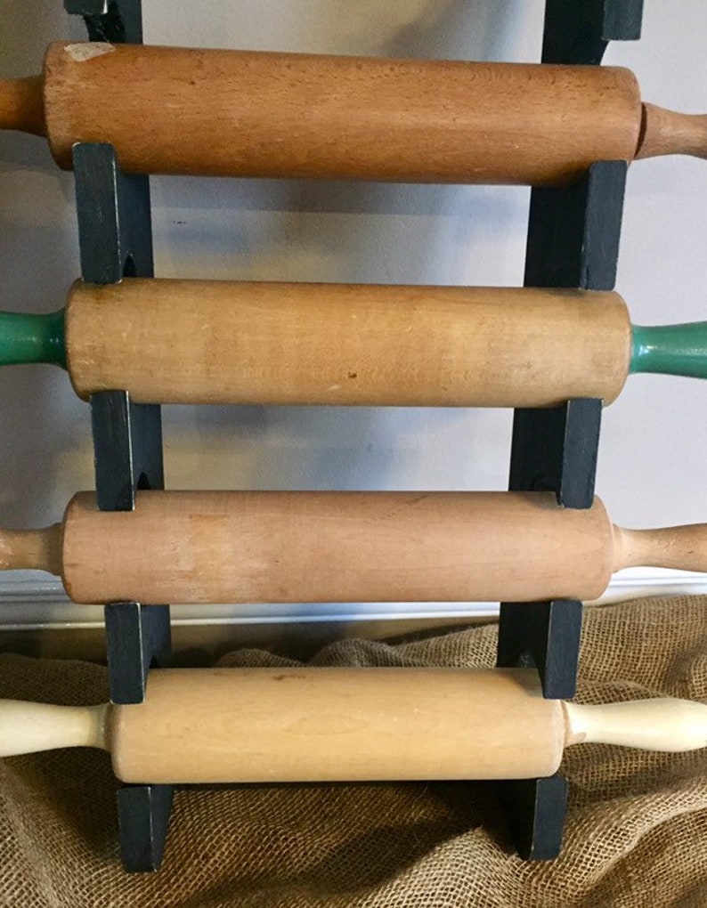 Multiple Rolling Pin Rack Wooden Rolling Pin Shelf Rolling | Etsy