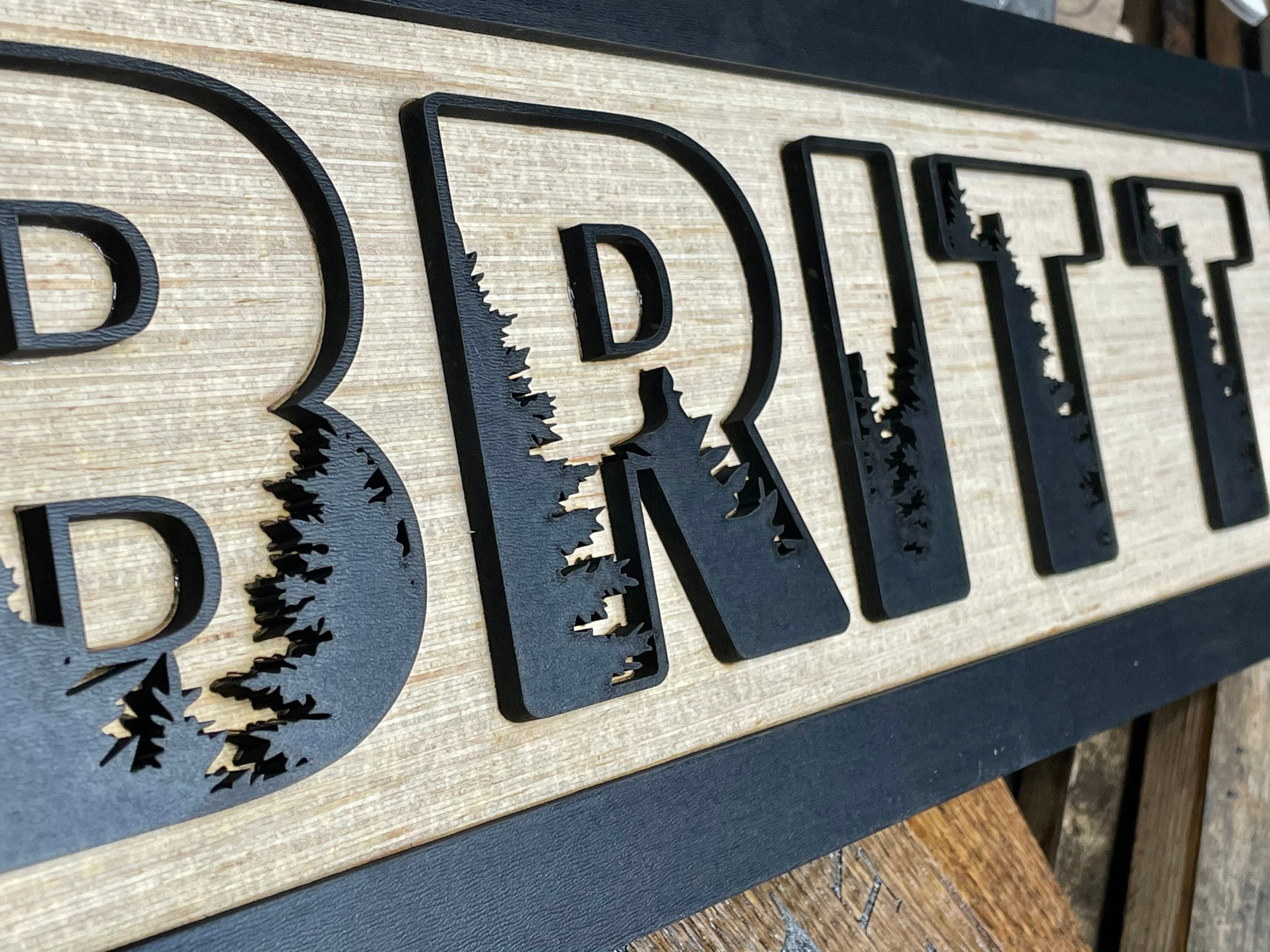 Custom Personalized Forest Name Sign Single Letters or Full | Etsy