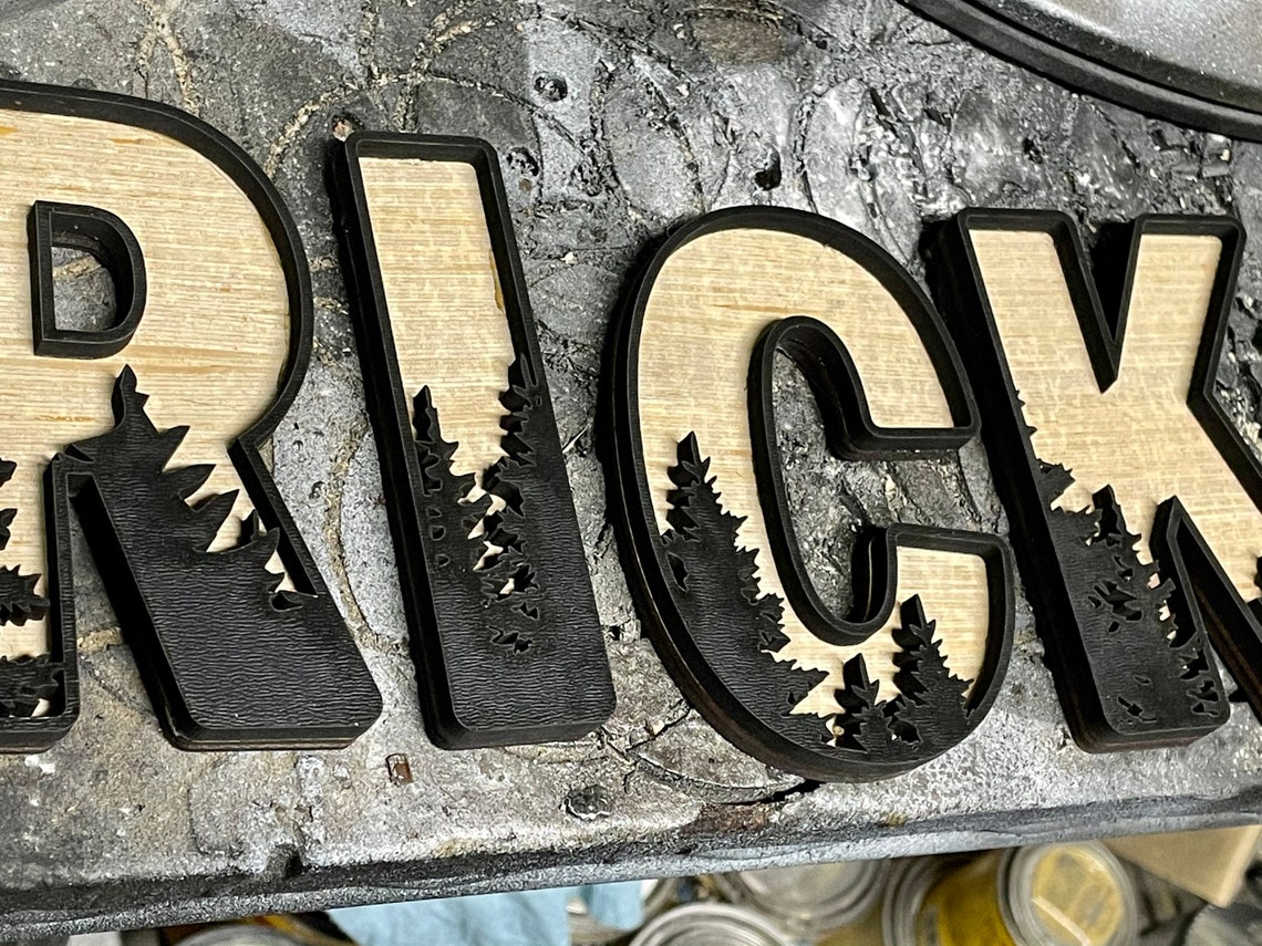 Custom Personalized Forest Name Sign Single Letters or Full | Etsy