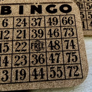 Bingo Player Gifts-bingo Coasters-wooden Bingo Cards-fun Coasters-bingo Coasters-bingo Decor ...