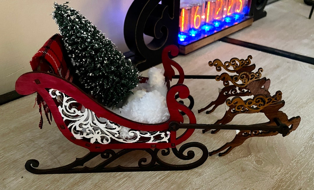 Santa's Sleigh With Reindeer DIY Kit, Christmas Fun for the Kids ...