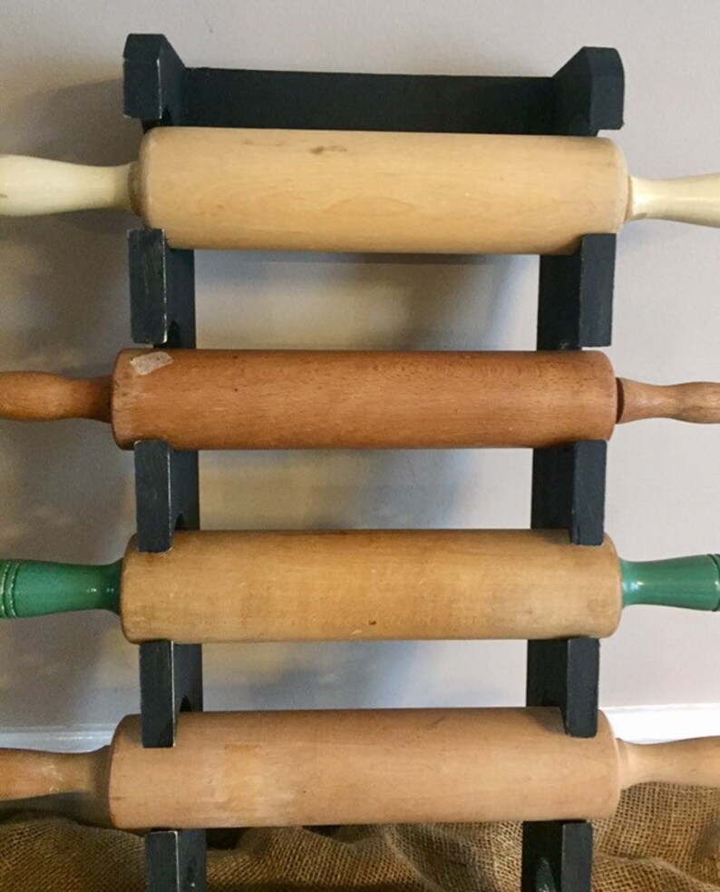 Multiple Rolling Pin Rack Wooden Rolling Pin Shelf Rolling | Etsy