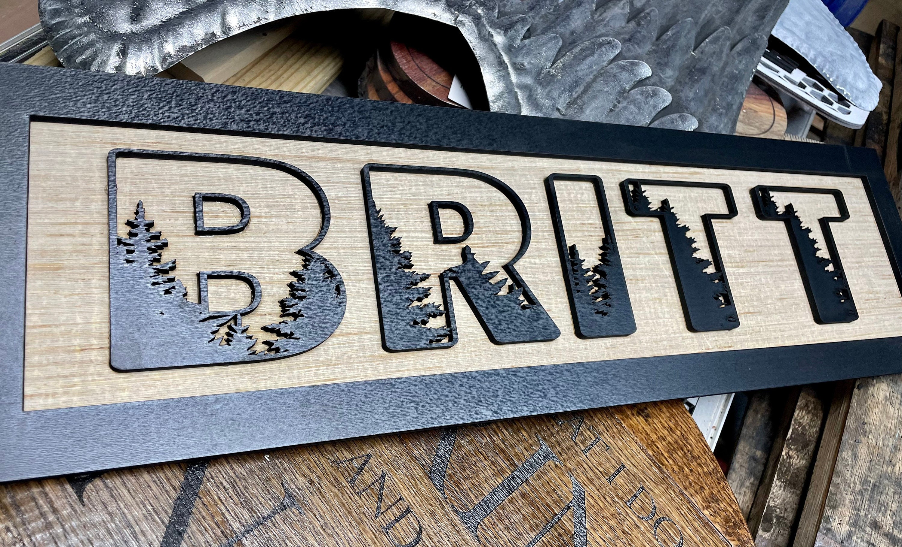 Custom Personalized Forest Name Sign Single Letters or Full | Etsy