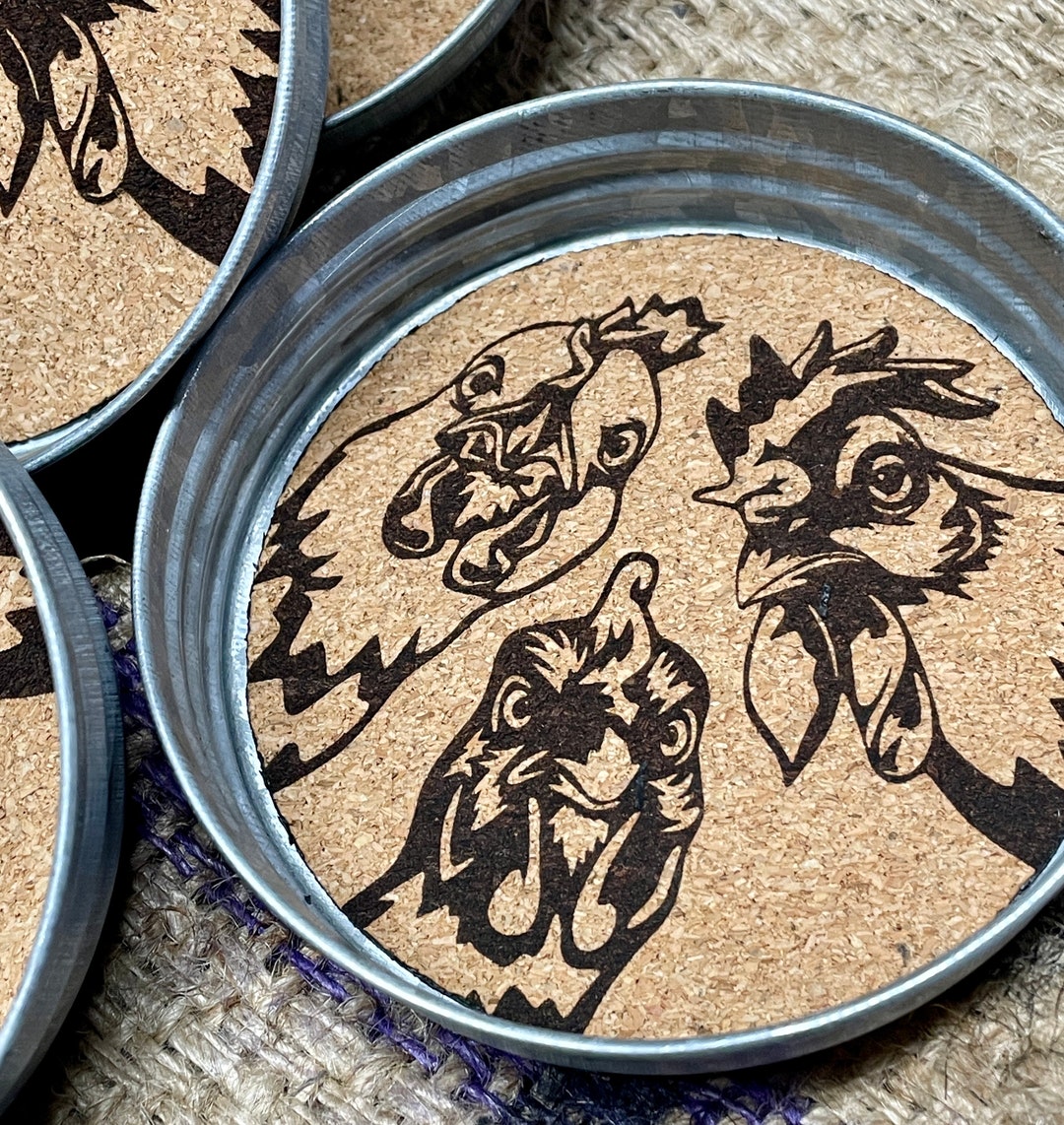 Mason Jar Coasters-fun Farm Coaster-fun Coasters-mason Jar Coasters ...